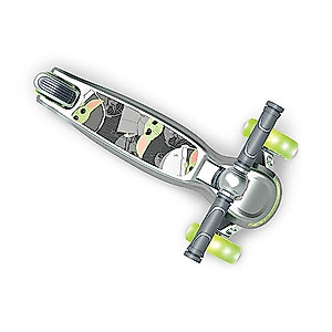 Jetson Disney Grogu™ 3-Wheel Kick Kids Scooter, LED Lights on Stem & Light-Up Wheels, Lightweight Frame, Height-Adjustable Handlebar, Lean-to-Steer System, Easy-Fold Mechanism, Ages 3+, JBYOD-3KIK
