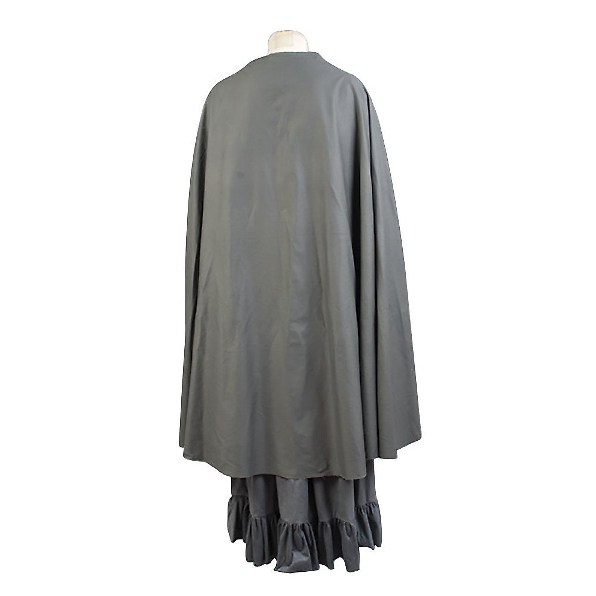 Ya-cos Men's Grey Wizard Cosplay Costume Robe Cloak Belt Wig Accessories Full Set