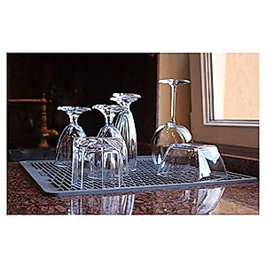 GOOD TO GOOD Silicone Dish Drying Mat Kitchen Sink Organizer, Waterproof, Non-Slip, Durable, Flexible, Easy Clean, Heat-Resistant Eco-Friendly Counter Dish Mat 17.6 x 15.6 inches