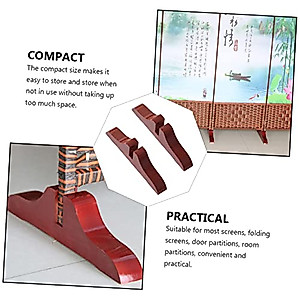 MERRYHAPY 2pcs Screen Base Screen Clips Door Divider Clamps Room Partitions Office Decor Home Decor Room Divider Feet Holder Fold Down Desk Plastic Partition Bracket Partition Support Bases