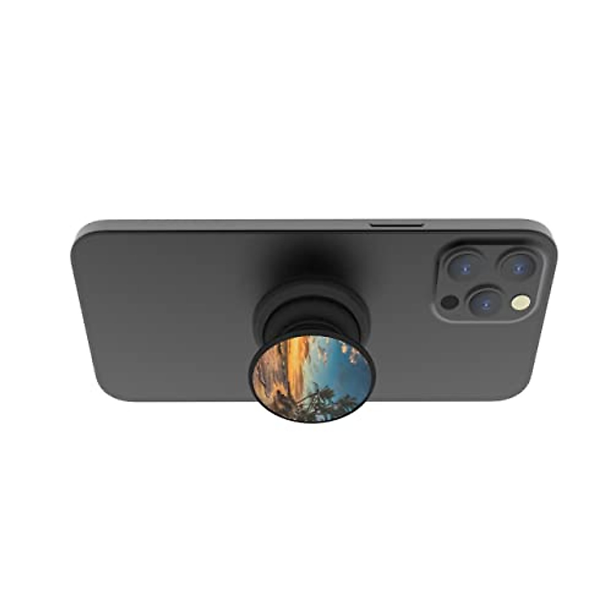 FAB POPS Magnetic Phone Grip with Collapsible AIRPOP Technology and Built in Magnets Made in The USA Tropical Sunset