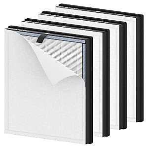 HY4866 Replacement Filter for MORENTO HY4866 Air Puri fier and YIOU M1 Air Puri fier, 4 Pack with 4 Extra Pre-filter, Enhanced Version