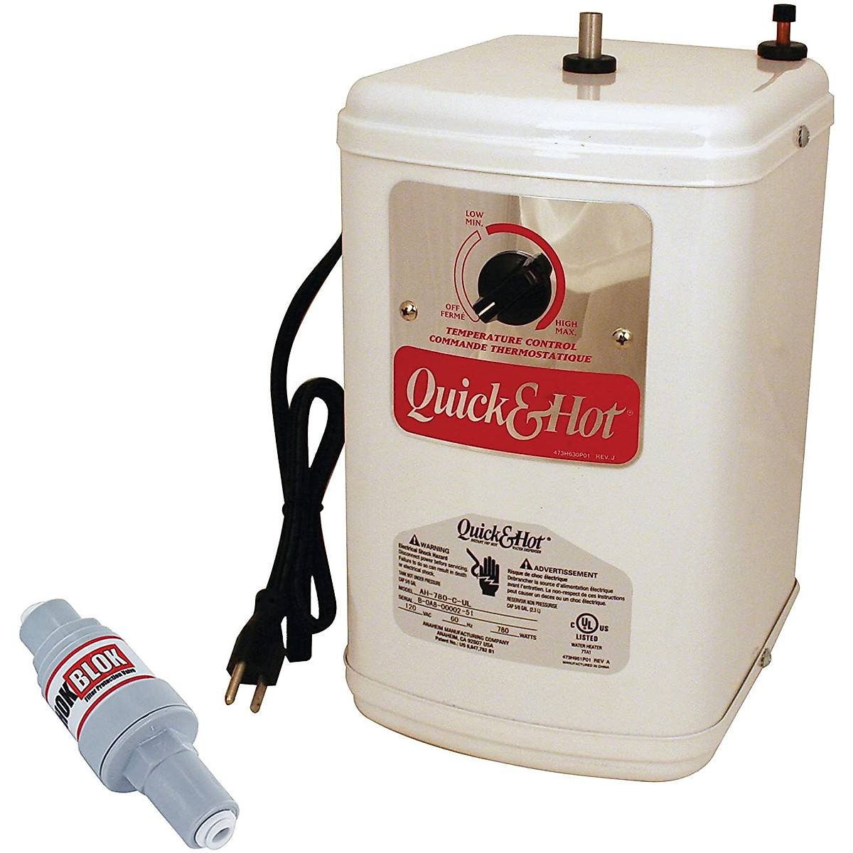 Westbrass D204H-07 Victorian 9" 1-Handle Hot Water Dispenser Faucet with Instant Heating Tank System, Satin Nickel