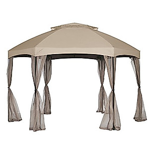 Garden Winds Replacement Canopy Top Cover for The San Giorgio 13ft Hexagon Gazebo - RipLock 350