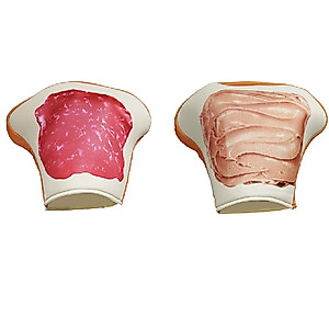 EraSpooky Couple Halloween Costume Bread Slices Peanut Butter and Jelly Adults Cosplay Party Funny Food Mascot (Only a Pair of Hats)