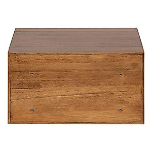 Kate and Laurel Hutton Modern Floating Shelf, 12.5 x 10 x 7, Rustic Brown, Farmhouse Floating Desk for Storage and Display