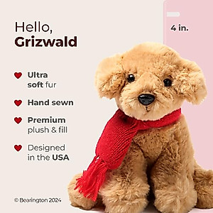 Bearington Grizwald The Golden Retriever Plush, Dogs Stuffed Animals, 7.5 Inch Golden Retriever Stuffed Animal, Ideal Christmas Stuffed Animal Gift for Toddlers, Kids & Teens