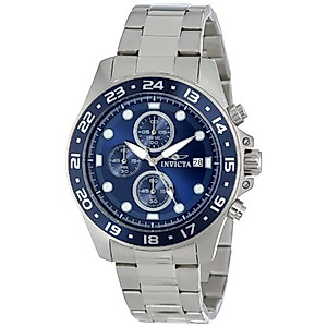 Invicta Men's 15205 Pro Diver Chronograph Blue Dial Stainless Steel Watch