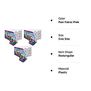 Hotel Safety Products Inc. Paw Patrol Girl Rectangular Printed Plastic Table Covers 3ct for Birthday Parties, 54X84 Inch