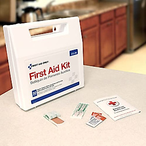 First Aid Only 225-AN 50-Person OSHA-Compliant Emergency First Aid Kit for Office, Home, and Worksites, 195 Pieces