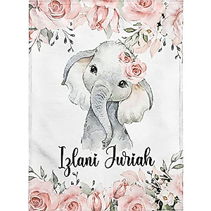 Personalized Baby Blanket, Baby Blanket for Girls, Custom Name Baby Blanket, Baby Girl Gifts (#1)