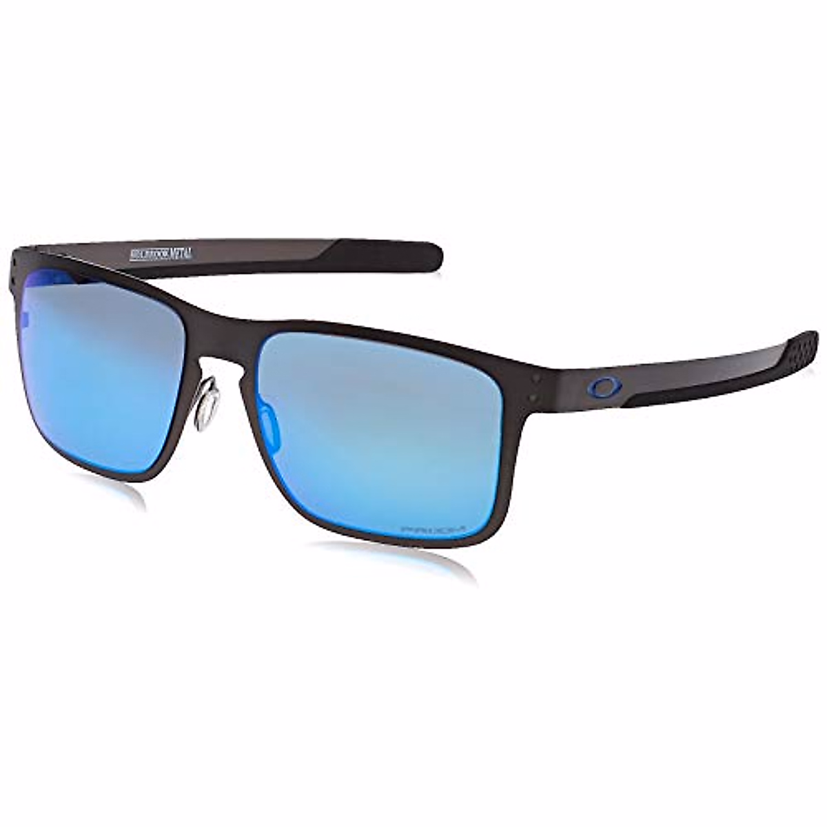 Oakley Men's OO4123 Holbrook Metal Square Sunglasses, Matte Gunmetal/Prizm Sapphire Iridium Polarized, 55 mm