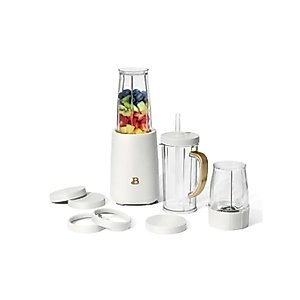 Generic Beautif*ul Personal Blender Set with 12 Pieces, by Drew Barrymore (White Icing), 13.5