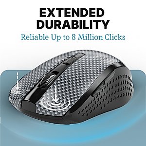 SHHHMOUSE Silent Mouse Wireless – Computer Mouse Wireless, Mouse for Laptop, Mouse USB, Mouse for Chromebook, Mouse Cordless, Mouse Inalambrico, PC Mouse, Computer Mice, Quiet Mouse