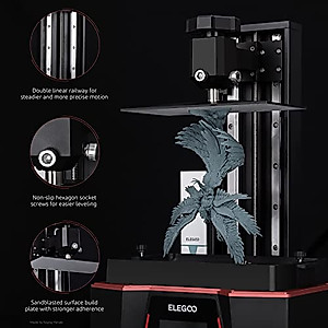 ELEGOO Saturn 2 MSLA 3D Printer and ELEGOO 8K Standard Photopolymer Resin Grey 1000g