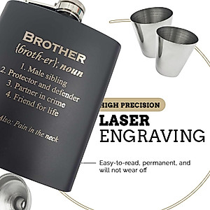 Funny Birthday Gifts for Brother from Sister, Adult Brother Gifts, Brother of the Bride Gifts, Gift for Brother Birthday, Brother Birthday Gift, Gifts for Older Brother, Rakhi for Brother, Hip Flask