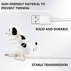 Frienda Dog Charging Cable Dog Smartphone USB Cable Charger USB Data Transmission Mini Humping Dog Cable for USB Charging Cable of Mobile Phones, Only Compatible with Type-C (Spot Style, 1 Pcs)