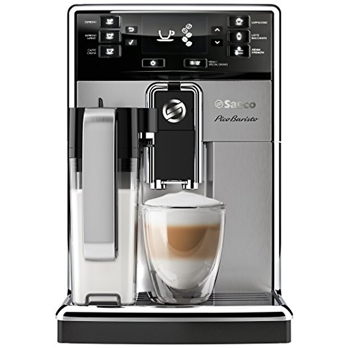 Saeco PicoBaristo Super Automatic Espresso Machine, 1.8 L, Stainless Steel, HD8927/47