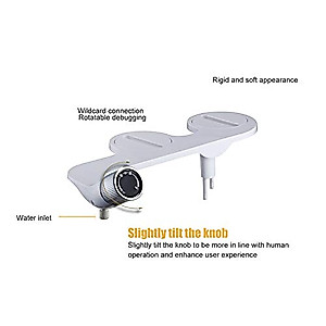 G1/2in Thread Toilet Bidet Seat Attachment Cold Water Spray Double Nozzle Non Electric Sprayer for Personal health