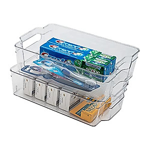Dial Industries, Inc. Closet Organizer Stackable Bins, Set of 4, 12.5" x 8.5" x 3.75"