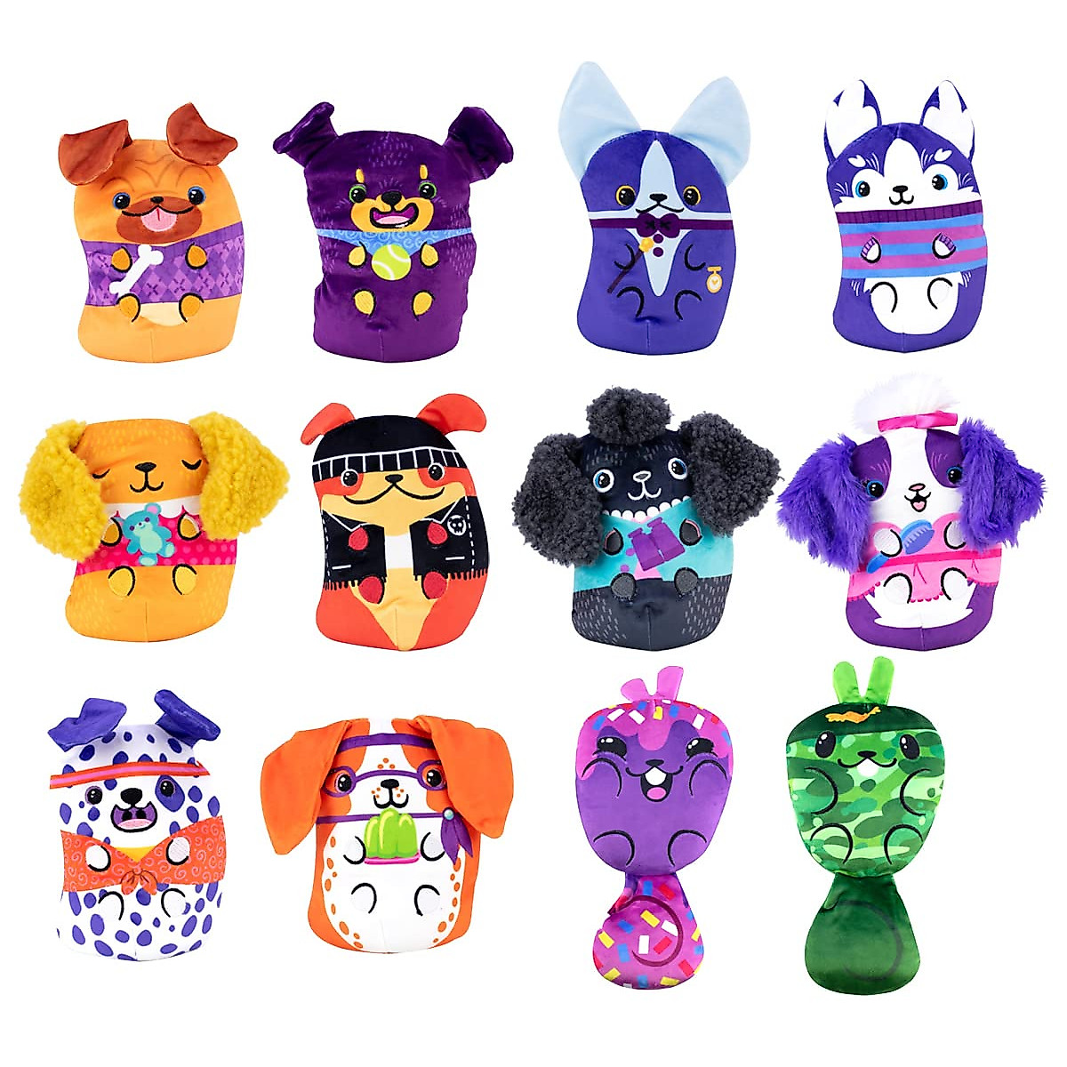Dogs vs Squirls - Mystery Bag - 1pk - Chonk - Super-Soft & Bean-Filled Plushies! Collect These as Desk Pets, Fidget Toys, or Sensory Toys - Great for Kids, Boys, & Girls!, 6 inches (V2011)