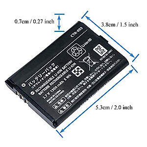 OSTENT 1300mAh 3.7V Li-ion Battery Pack Lithium-ion Rechargeable Replacement for Nintendo Switch Pro Controller