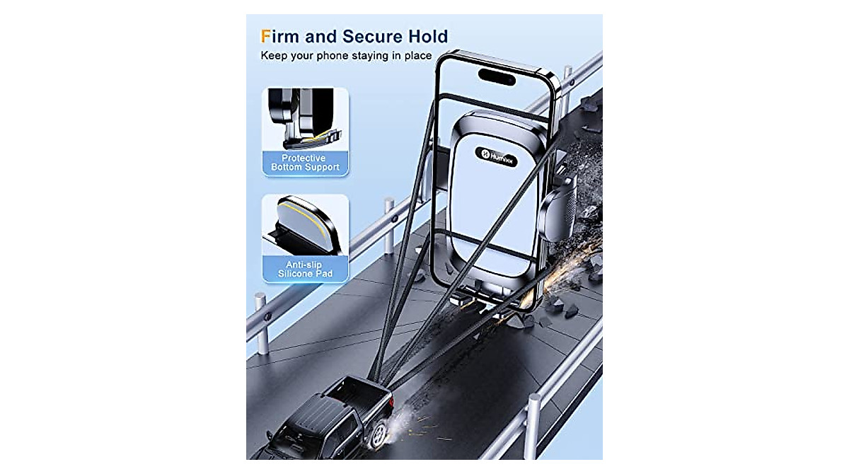 Humixx Phone Mount for Car | Stable Nano Suction & 4-in-1