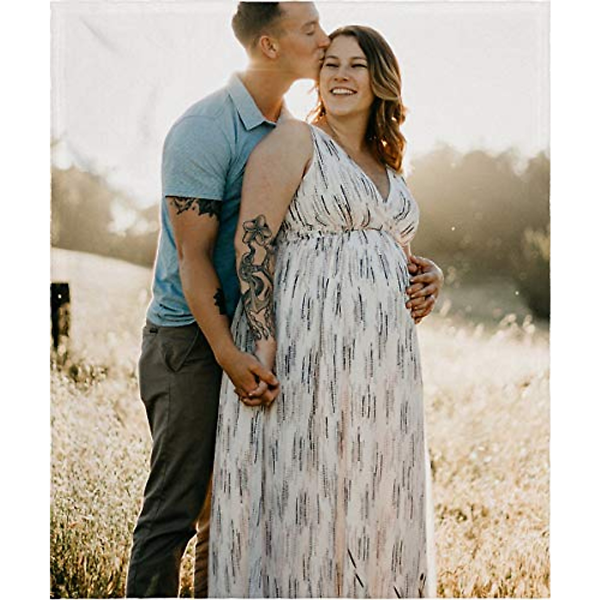 Personalized Throw Blanket Full Color. Custom from Your Photo. Fleece Blanket Super Soft for Baby & Adult. Great Wedding Gifts (Fleece Tall 50"x60", A1)