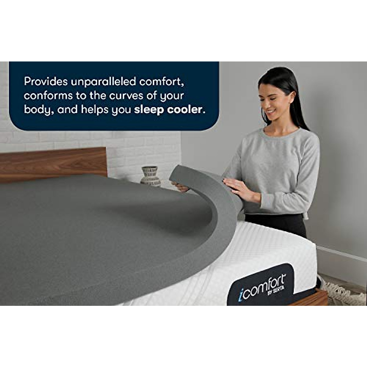 Serta Carbon Dream 3" Memory Foam Mattress Topper