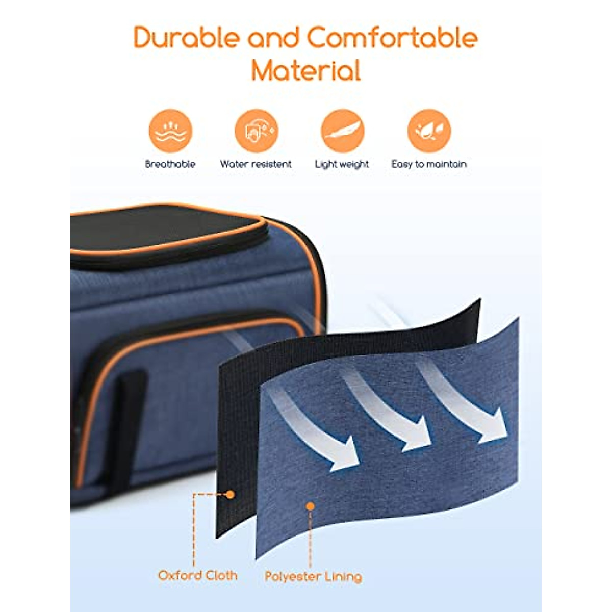 Cat Carrier, Meowant Airline Approved Pet Carrier, 3 Sides Expandable Dog Carrier with Fleece Pad, 3 Doors for Cats, Dogs, Puppy and Small Animals