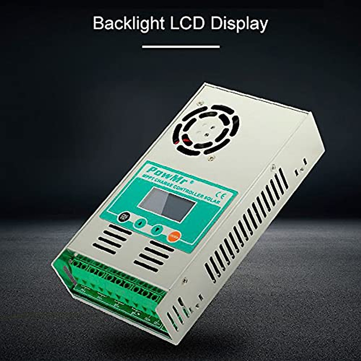 Kavolet MPPT-60A Solar Charge Controller with Fan, 12/24/36/48V Auto-Max DC150V Input, LCD Display, for Vented Sealed Gel Lithium Battery