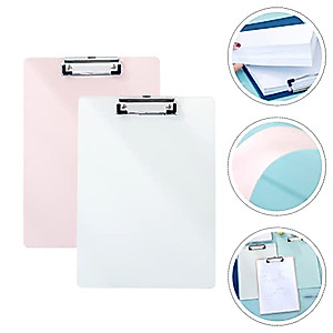 Clipboard 2pcs Clip Boards Plastic Clipboards Paper Clips Nursing Clipboard Paper Clip Holder Paper File Organizer Exam Paper Clips Pencil Sketch Hand Support (Random Color)