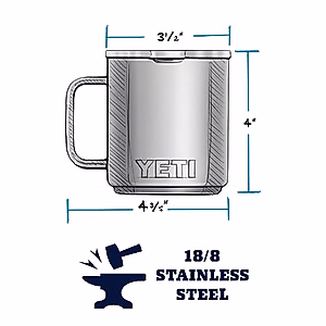 YETI Rambler 10 oz Stackable Mug, Vacuum Insulated, Stainless Steel with MagSlider Lid, Power Pink