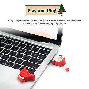BorlterClamp 32GB USB Flash Drive Cute Christmas Santa Model Memory Stick New Year Gifts for Students and Children