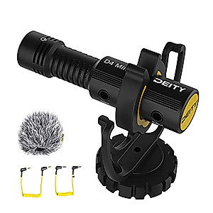 Deity V-Mic D4 Mini Microphone On-Camera Interview Mic Super Cardioid Compact Perfect for Vlog Pocket Cam DSLR Camera,Podcast, Voice Dictation,Recording YouTube, Interview, Video Conference