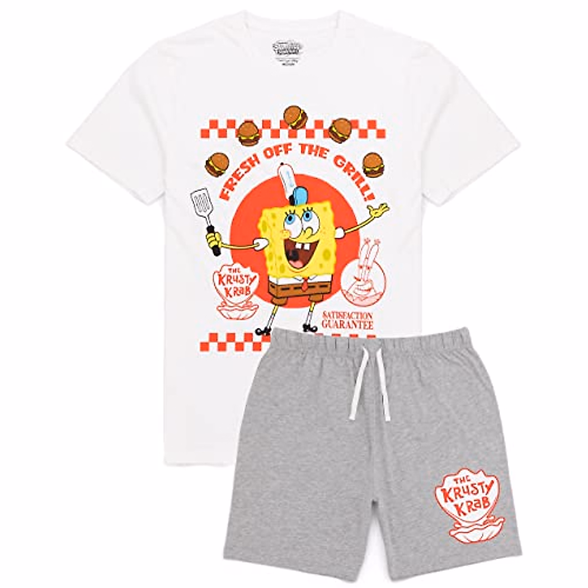 SpongeBob Mens Pyjamas - Cozy T-Shirt & Shorts Set