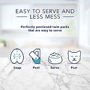 Blue Buffalo Tastefuls Savory Singles Adult Cuts in Gravy Wet Cat Food Variety Pack, Salmon and Tuna Entrée, 2.6-oz Twin-Pack Tray 24 Count(Pack of 2)