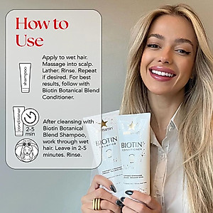 HAIRtamin Shampoo and Conditioner Set - Paraben & Sulfate Free, Volumizing & Moisturizing, Natural Biotin Shampoos and Conditioners, Gentle Moisturizer on Curly & Color Treated Hair