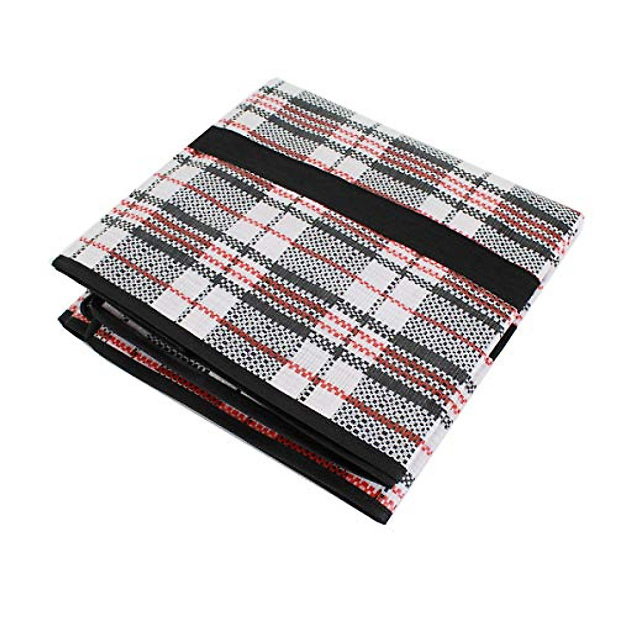 CLARA Large Checkered Storage Bag Oversized Waterproof Moving Totes Carrying Bag Luggage Bag Reusable Laundry Bag(Black, 24×24’’)