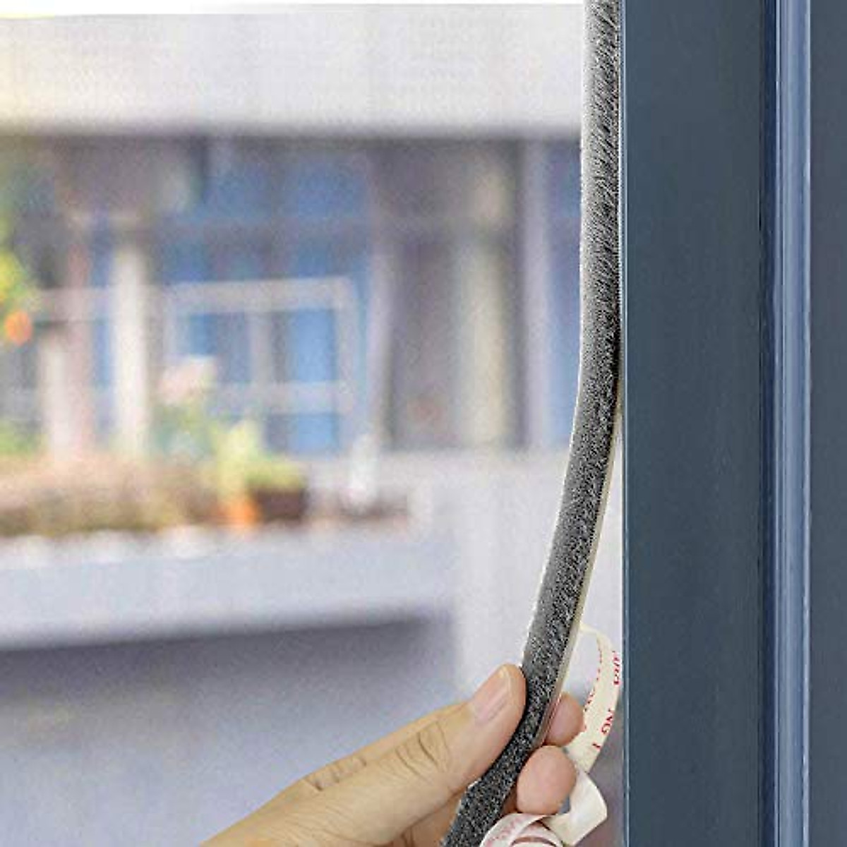 TORRAMI Adhesive Brush Seal Weather Stripping 11/32 inch x 3/16 inch x 90 ft, Dustproof Soundproof Windproof for Windows Bottom and Frame,Sliding Doors Frame,Wardrobe, White