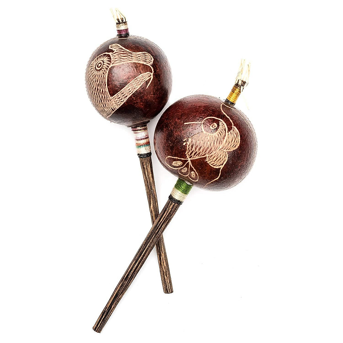 Peruvian Amazon Gourd Rattle - Hummingbird/Condor - Large Size - Sold Individually