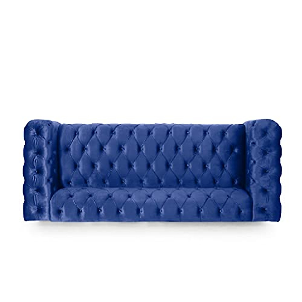 Christopher Knight Home Sagewood Sofas, Navy Blue + Espresso