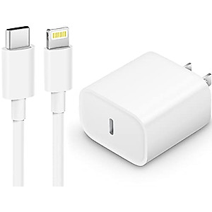 iPhone 11 12 13 Fast Charger【Apple MFi Certified】20W USB C Wall Charger Quick Charging PD Adapter with 6FT Type-C to Charging Cable Compatible with iPhone 13/12/11 Pro Max/Pro/Mini/iPad/AirPods/XR/XS