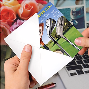 NobleWorks Pack of 3 Humorous Birthday Greeting Cards with Envelopes (1 Design, 3 Each) Birthday Golfing Tips Birthday C9002BDG-C3x1