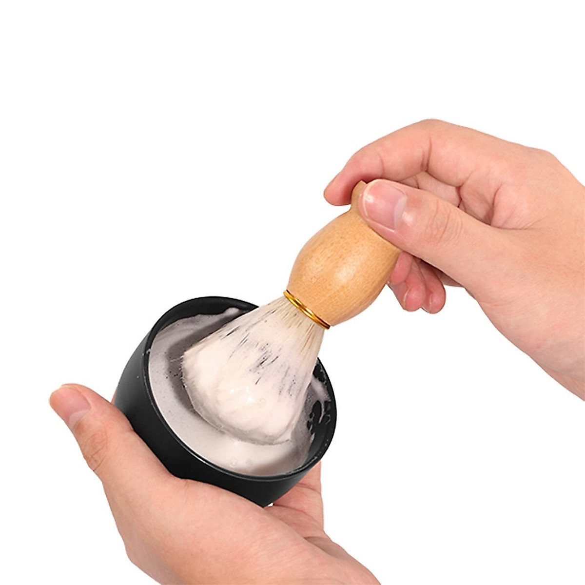 Seeing Stone Shaving Soap Bowl Stainless Steel Shaving Soap Bowl Cup Mug Tool Natural For Man Shavers Razors Cleansing Foam Round With The Aimes Of To Deliver The Best Shave Of Exfoliating Face Pads