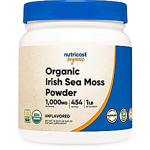 Nutricost Organic Irish Moss Powder (1 LB) - Gluten Free, Non-GMO, Vegetarian Friendly