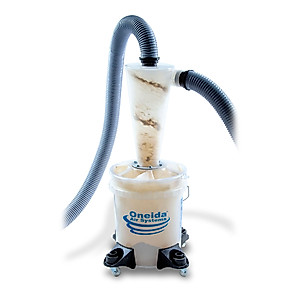 Oneida Air Systems Dust Deputy 2.5 Deluxe Cyclone Separator Kit: Portable Collector with Clear Bucket for Wet/Dry Shop Vacuums (DD 2.5 Deluxe 5-Gal)