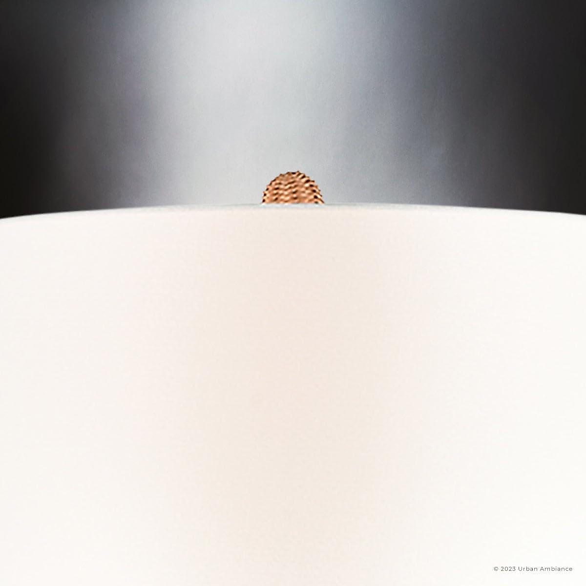 Urban Ambiance Luxury Scandinavian Floor Lamp, 19''W x 19''D x 64''H, with Modern-Farmhouse Elements, Natural Brown Finish and a White Linen Hardback Shade, UEX8102