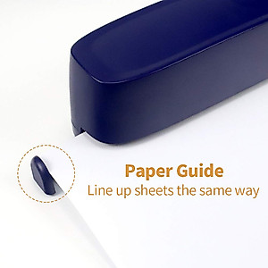 Electric 3 Hole Punch, AFMAT 3 Hole Punch Heavy Duty, 20-Sheet Punch Capacity, AC or Battery Operated Paper Puncher, Effortless Punching, Long Lasting Paper Punch for Office School Studio, Blue