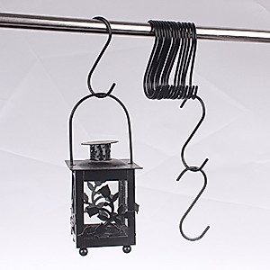 WARMBUY 30 Pack Black S Hooks Utility Hooks for Hanging Kitchen Pans Pots, Closet Clothes, Plants Bags Towels